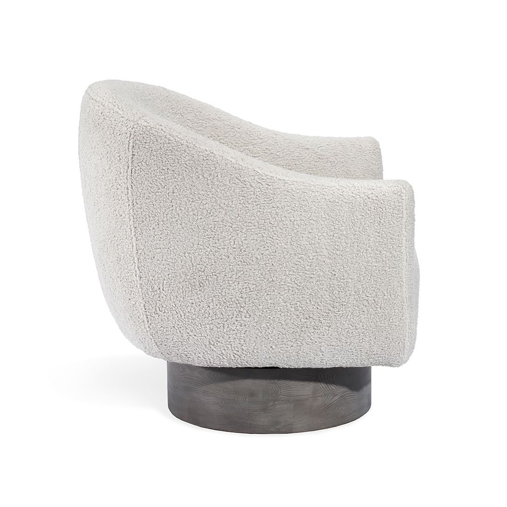 SIMONE SWIVEL CHAIR-HAZE SHEARLING | INTERLUDE HOME | 145270