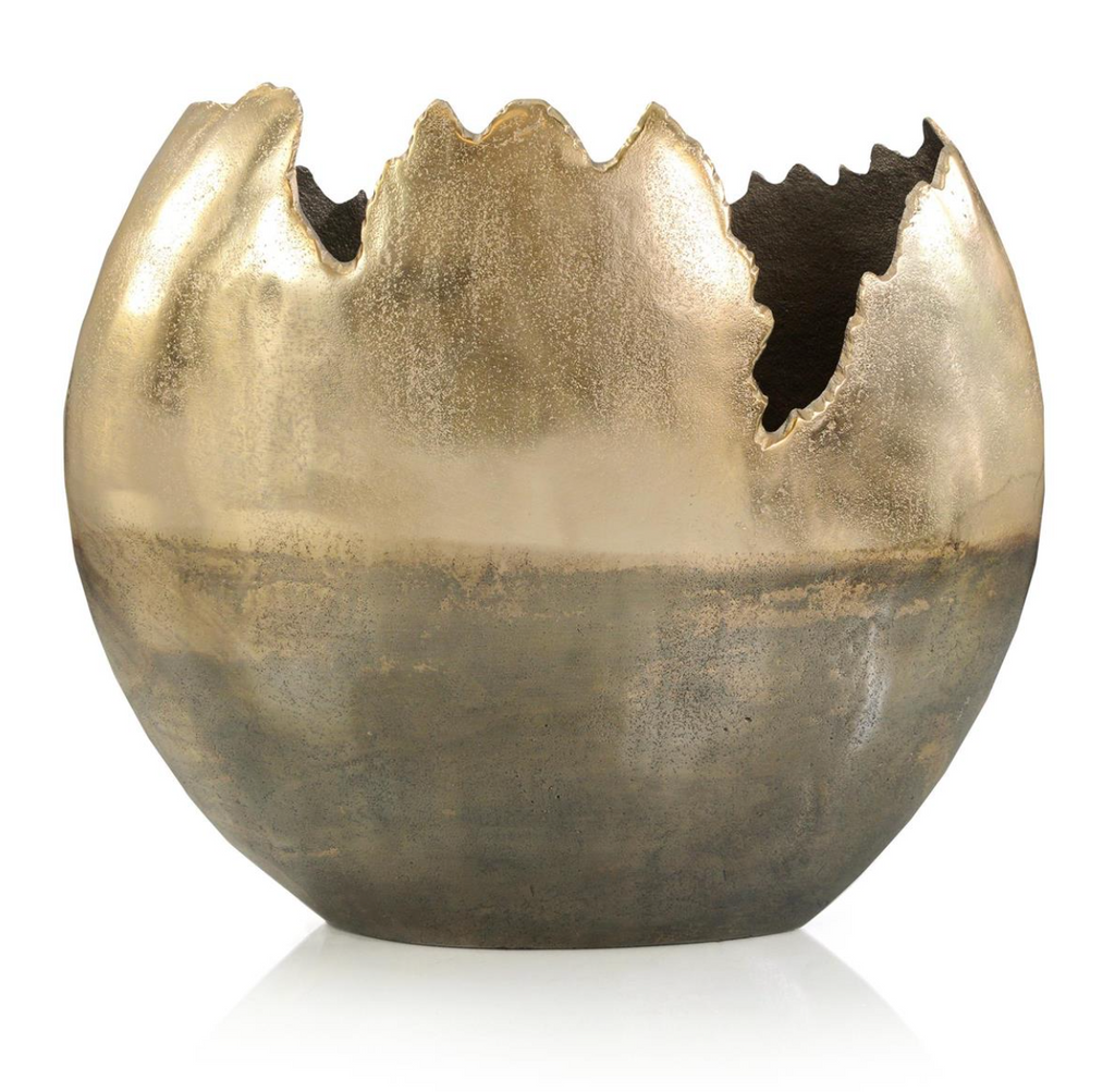 MATTERPORT ALUMINUM GOLD VASE