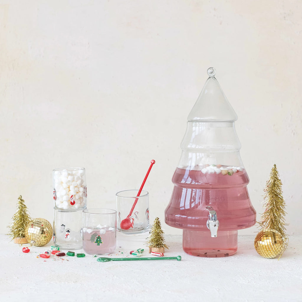 Glass Tree 8 Quart Beverage Dispenser - CREATIVE CO-OP, INC. - XS5367