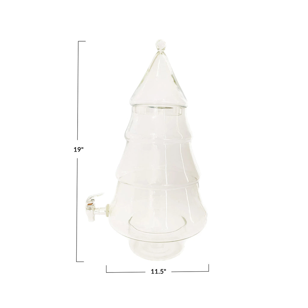 Glass Tree 8 Quart Beverage Dispenser - CREATIVE CO-OP, INC. - XS5367
