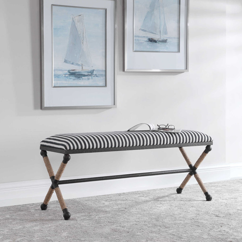 Braddock Stripe Bench - Home Furnishings + Home Decor - Ohio Home ...