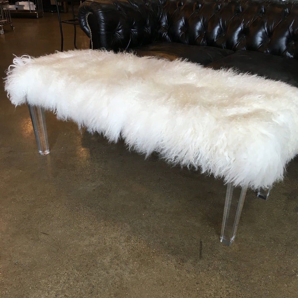 Mongolian Fur Bench - Home Furnishings - Laura of Pembroke