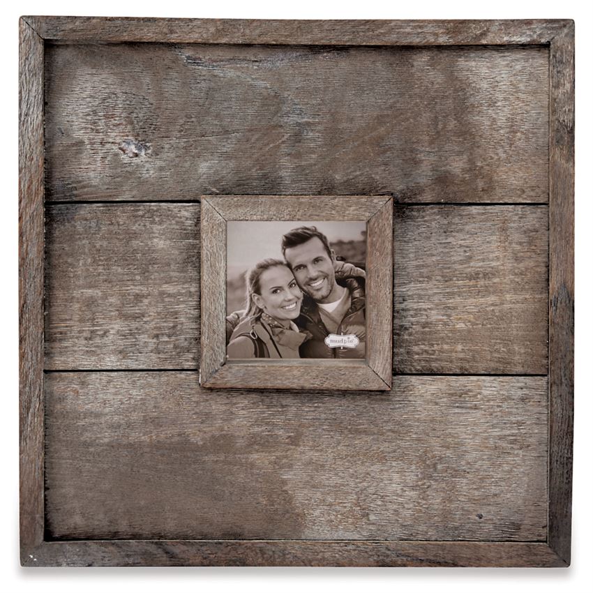 Large Square Planked Wood Wall Frame | Frames - Ohio Home Accessories ...